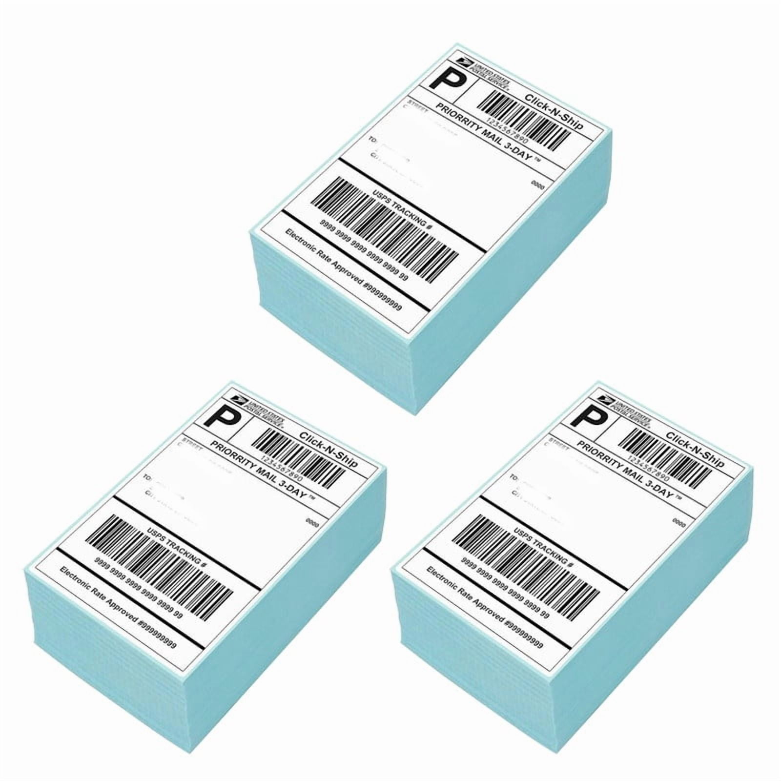 SJPACK 1500 Labels 4" x 6" Fanfold Direct Thermal Shipping Labels Blank ...