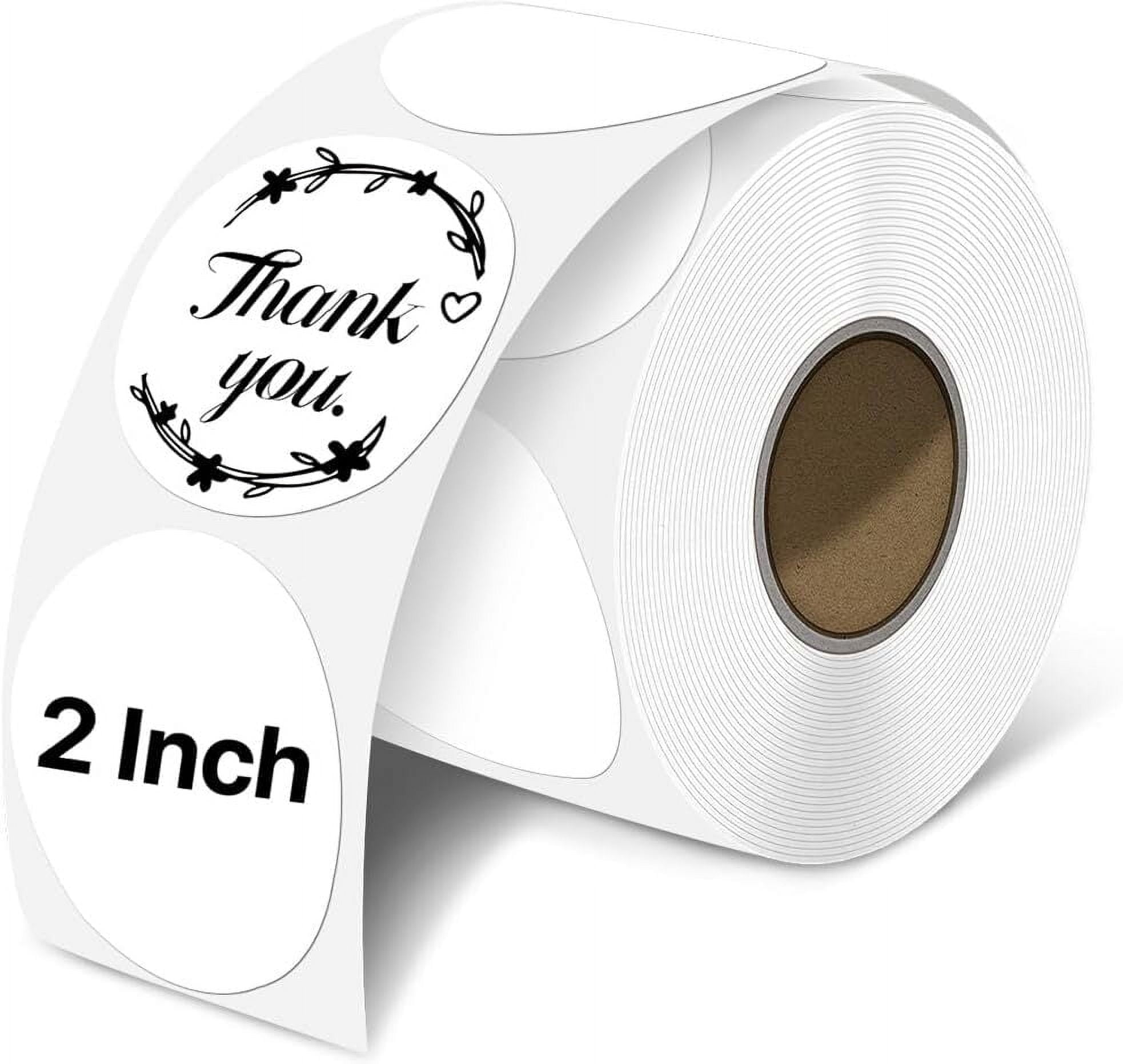 SJPACK 2 Inch White Direct Thermal Labels Round Circle Thermal Self ...