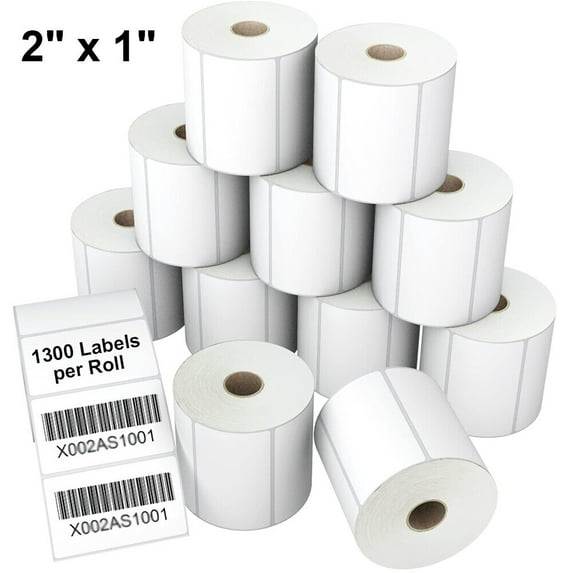 SJPACK 2"x1" 12 Rolls Direct Thermal Barcode FBA SKU Sticker Labels ...