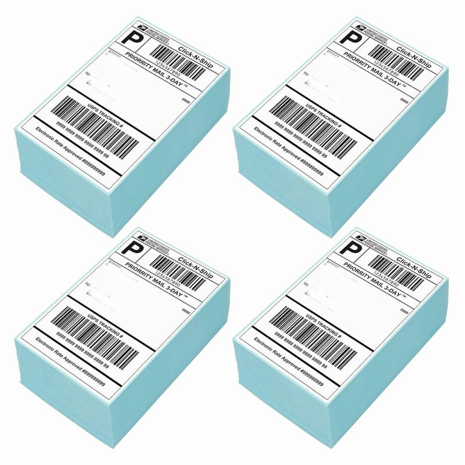 SJPACK 2000 Labels 4" x 6" Fanfold Direct Thermal Shipping Labels Blank Perforated Shipping ...