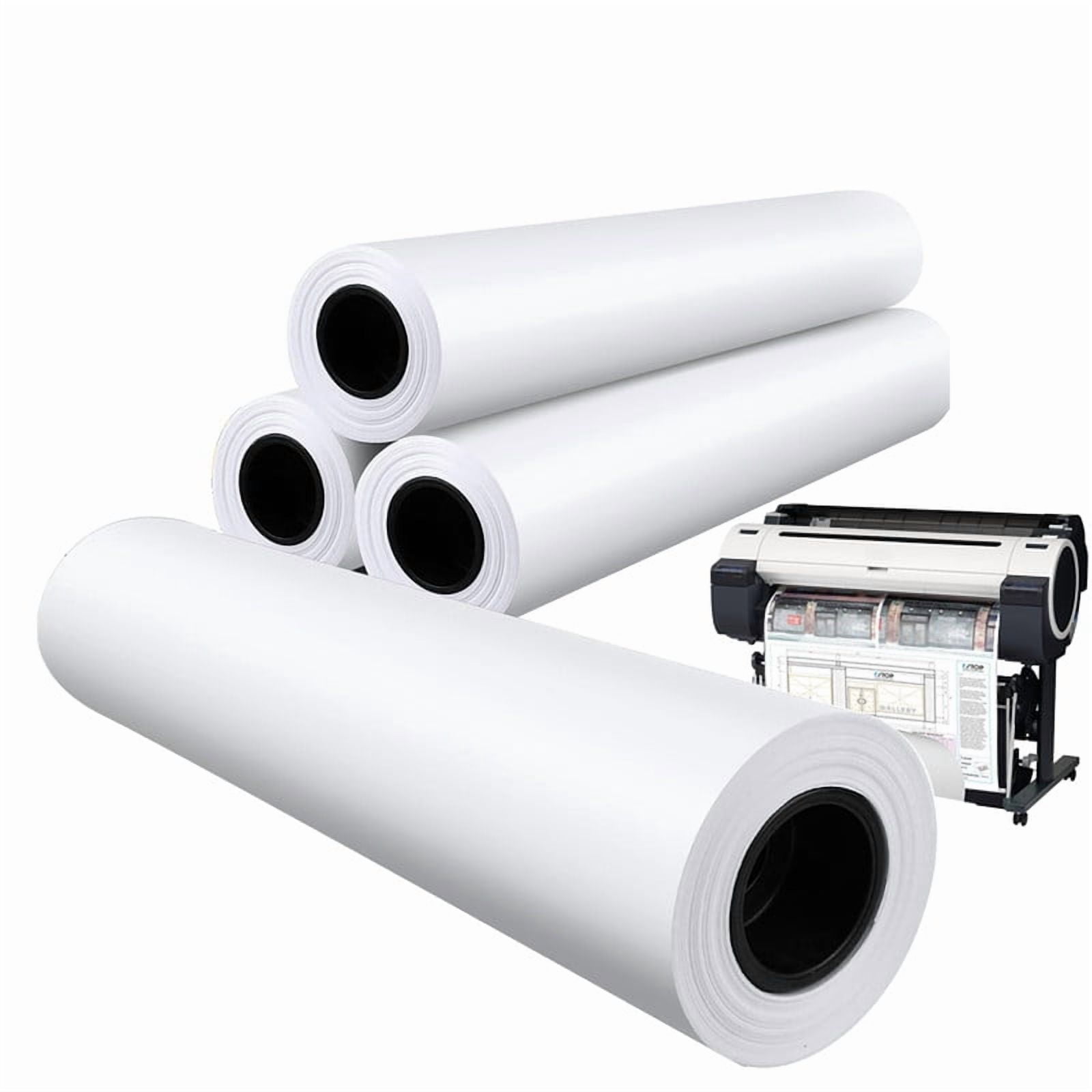 SJPACK 24"x150' CAD Paper Rolls 20 lb Bond Plotter Paper 2" Core for ...