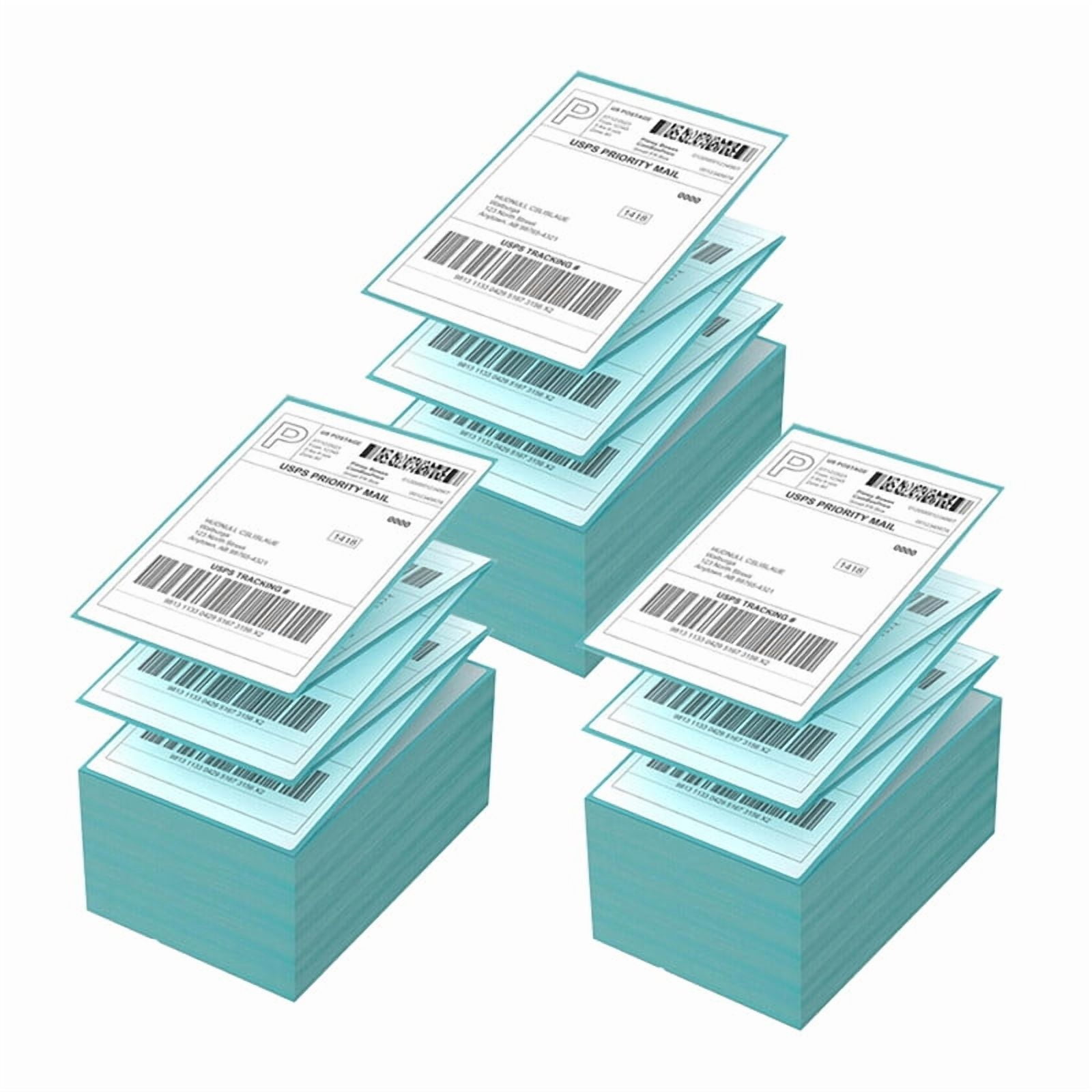 SJPACK 3000 Labels 4" x 6" Fanfold Direct Thermal Shipping Labels Blank ...