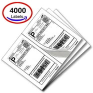 "RyhamPaper 50 Waterproof Sticky Shipping Labels, LaserJet & Ink, 5.5 ...