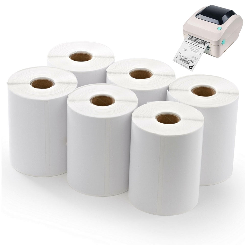 SJPACK 6 Rolls 4x6 Direct Thermal Blank Shipping Labels 250 Labels per ...