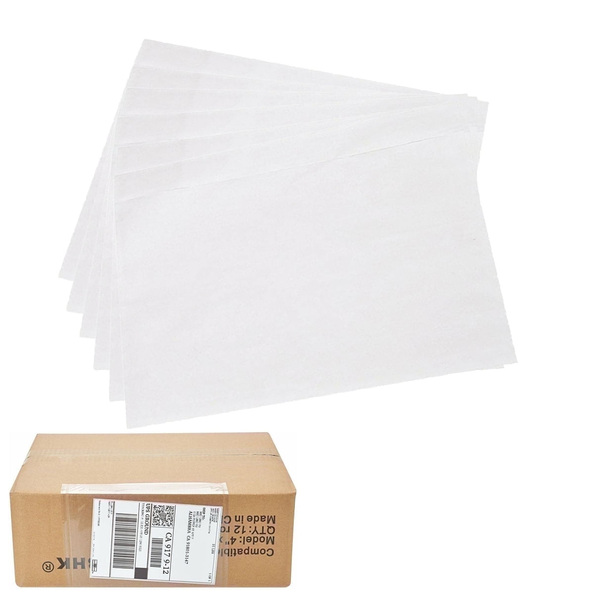 SJPACK 7.5"x5.5" Clear Adhesive Packing List Pouches - 500 Packs, UPS ...