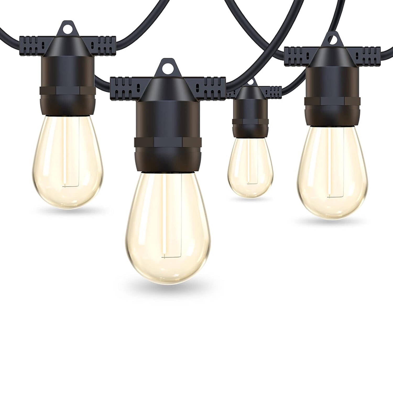 SJPACK 96FT Outdoor String Lights with 30 Edison Shatterproof Bulbs(2 ...