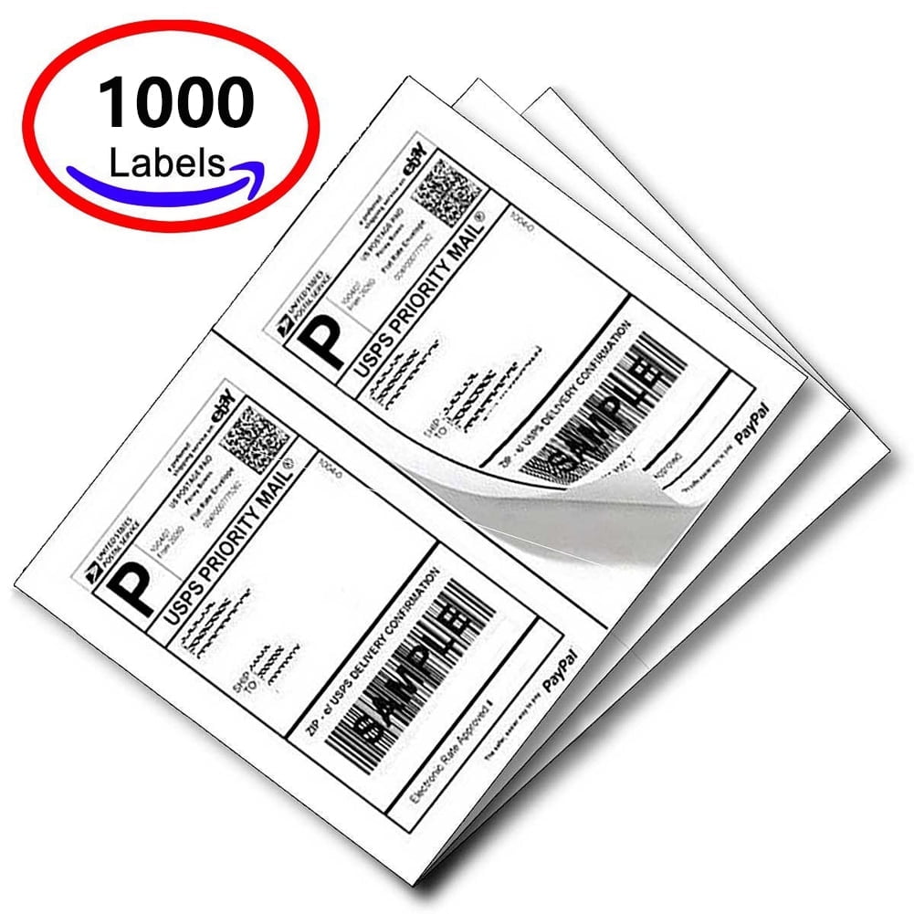 SJPACK Self Adhesive Shipping Labels for Laser & Inkjet Printing, 8.5x5 ...