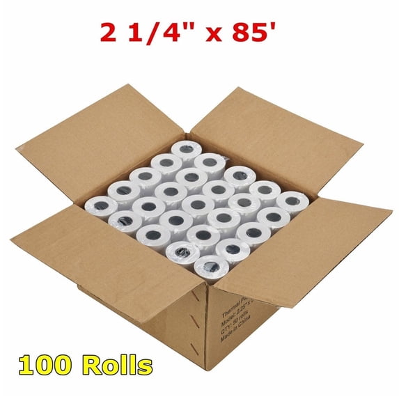 "SJPACK Thermal Paper for Credit Card Printer, Size: 2-1/4"" x 85', Pos ...