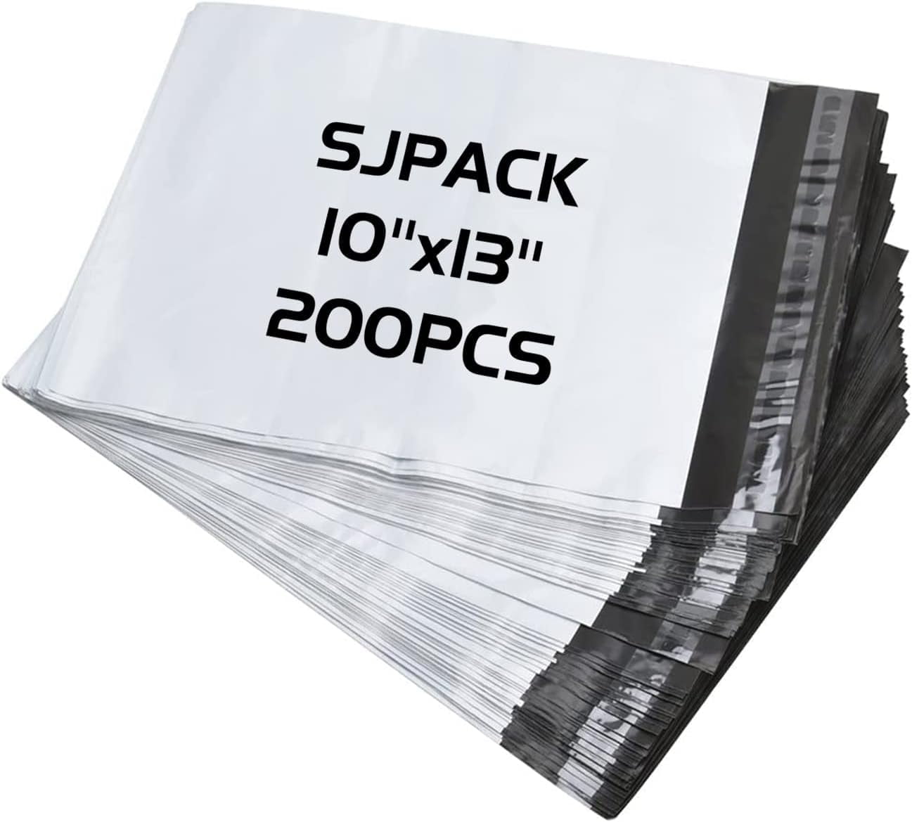 SJPACK White Poly Mailer 200 Pcs 10 x 13 Shipping Bags with Self ...