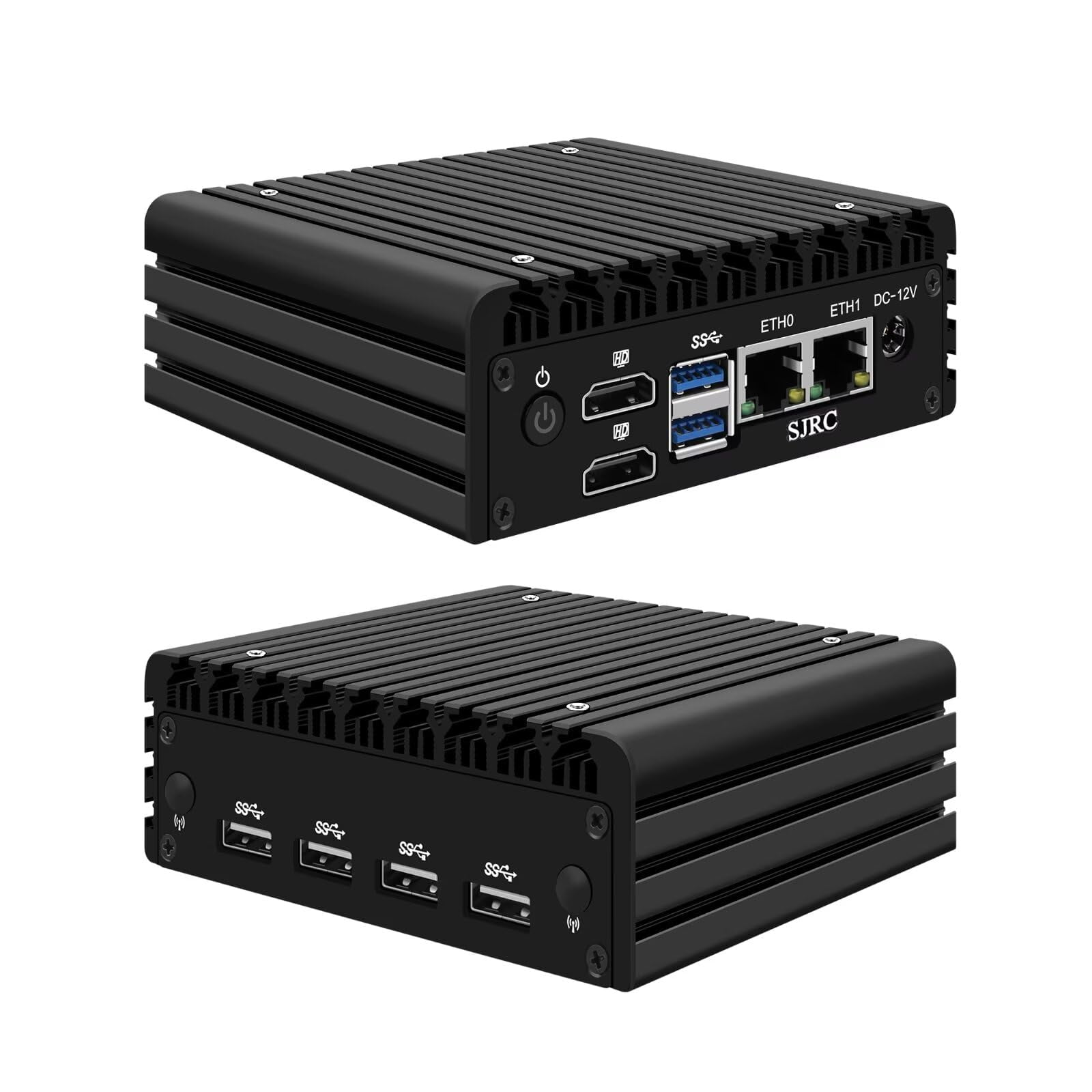 SJRC X86-P2 Fanless Mini PC Celeron J4125, 2 Port i226-V 2.5GbE LAN Firewall Micro Appliance ...