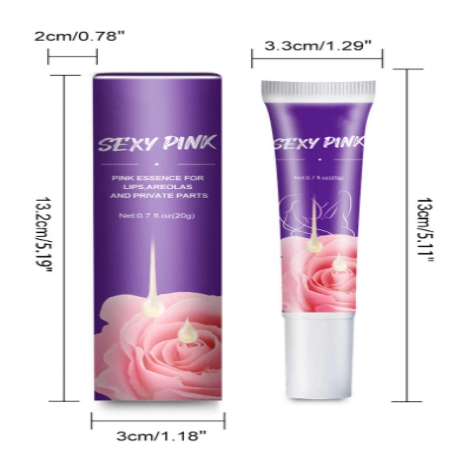 SJXHJH 2PC Lycopene Oil Areola Private Area Tender and White Lips ...