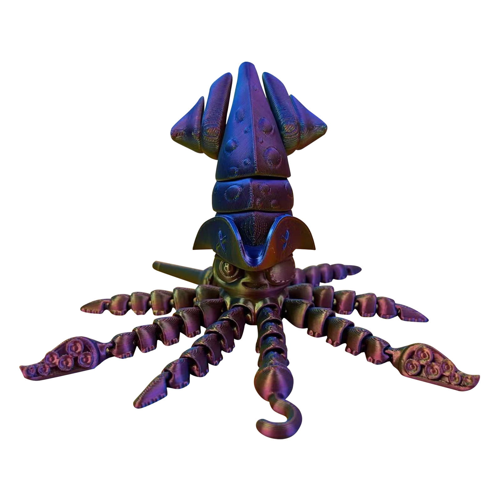 SJXHJH 3D Printed Articulated Squid Toy Decorative Articulated Animal ...