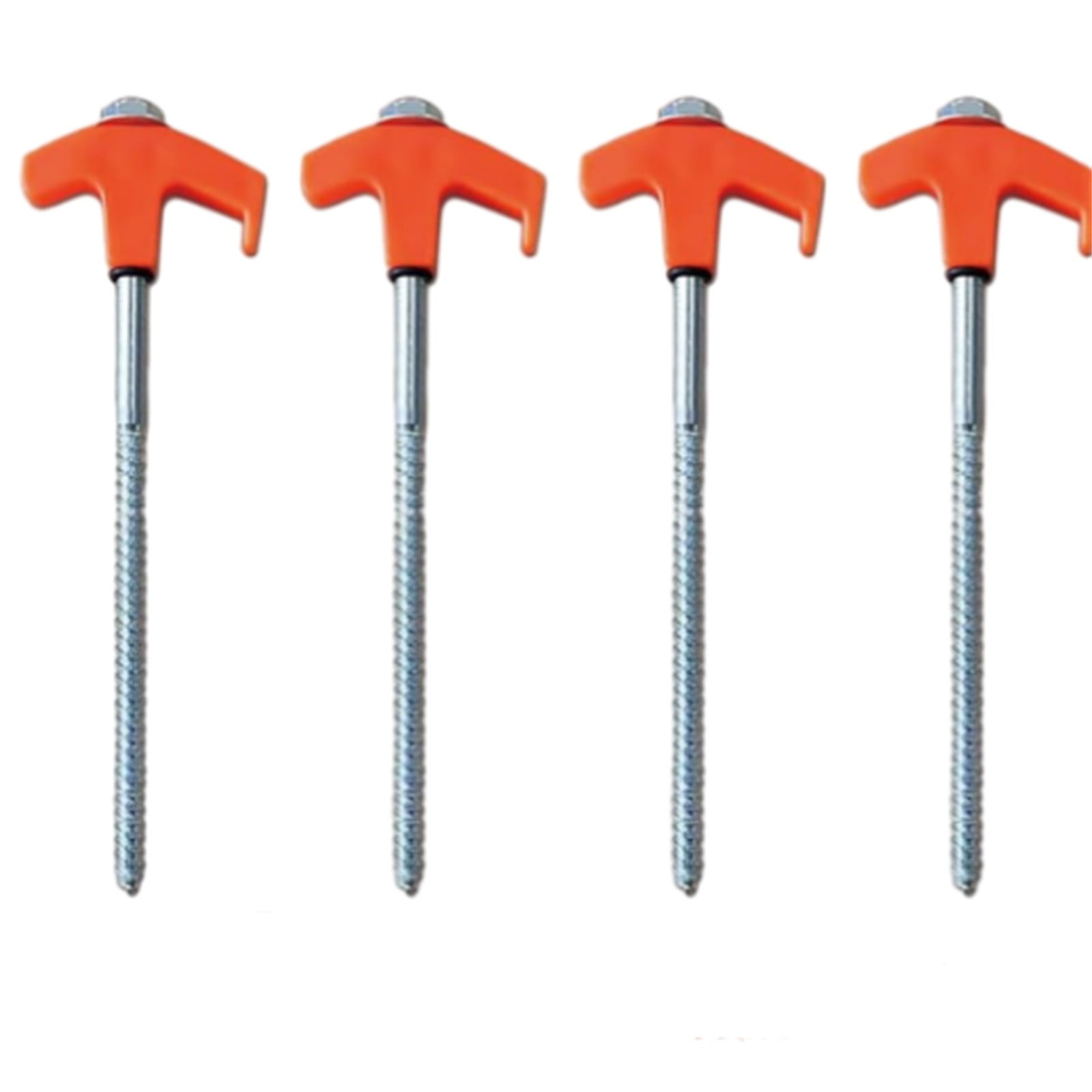 SJXHJH 4 PCS 8" Screw In Tent Stakes Ground Screw In Drillable Tent ...