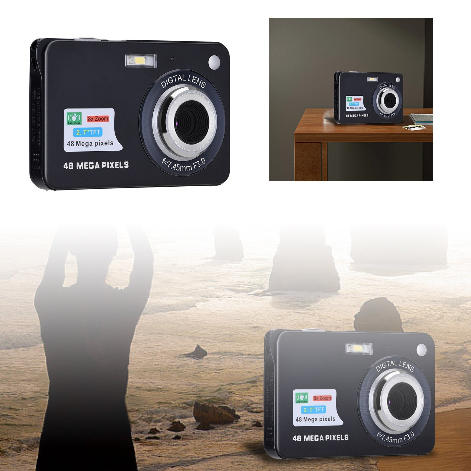 SJXHJH 48 Million Pixel High Definition Ordinary Digital Camera Point ...