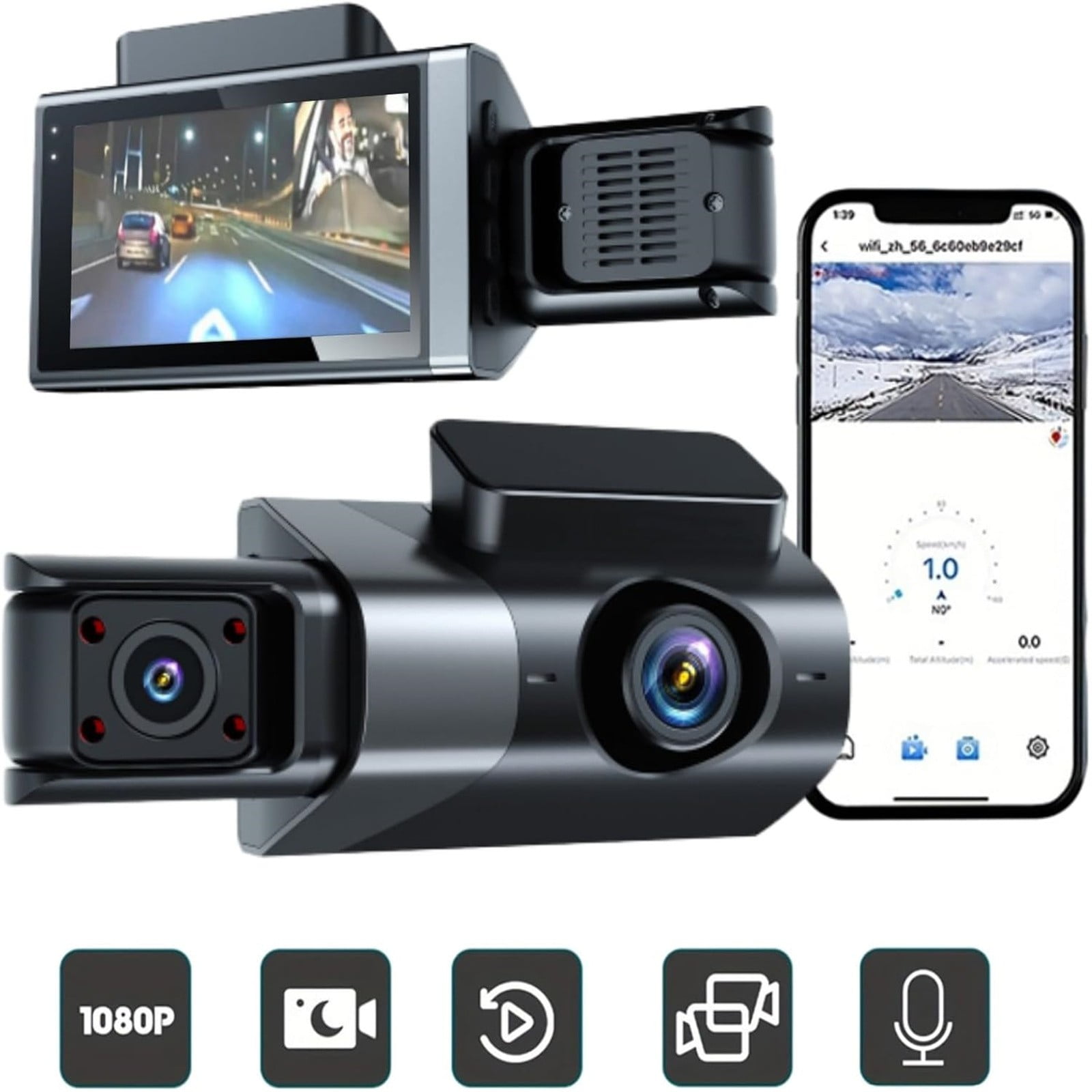SJXHJH Camera Driving Recorder 1080p Mini Cam Cam Car Camera Night Loop ...