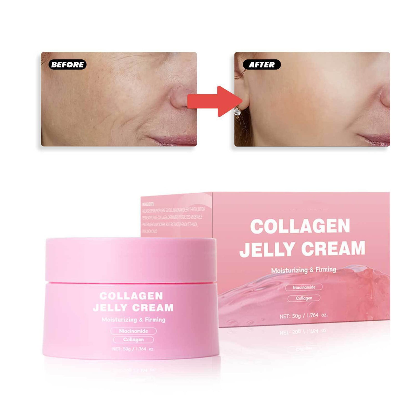 SJXHJH Collagen Jelly with & Hydrolyzed Collagen Hydration Elasticity ...