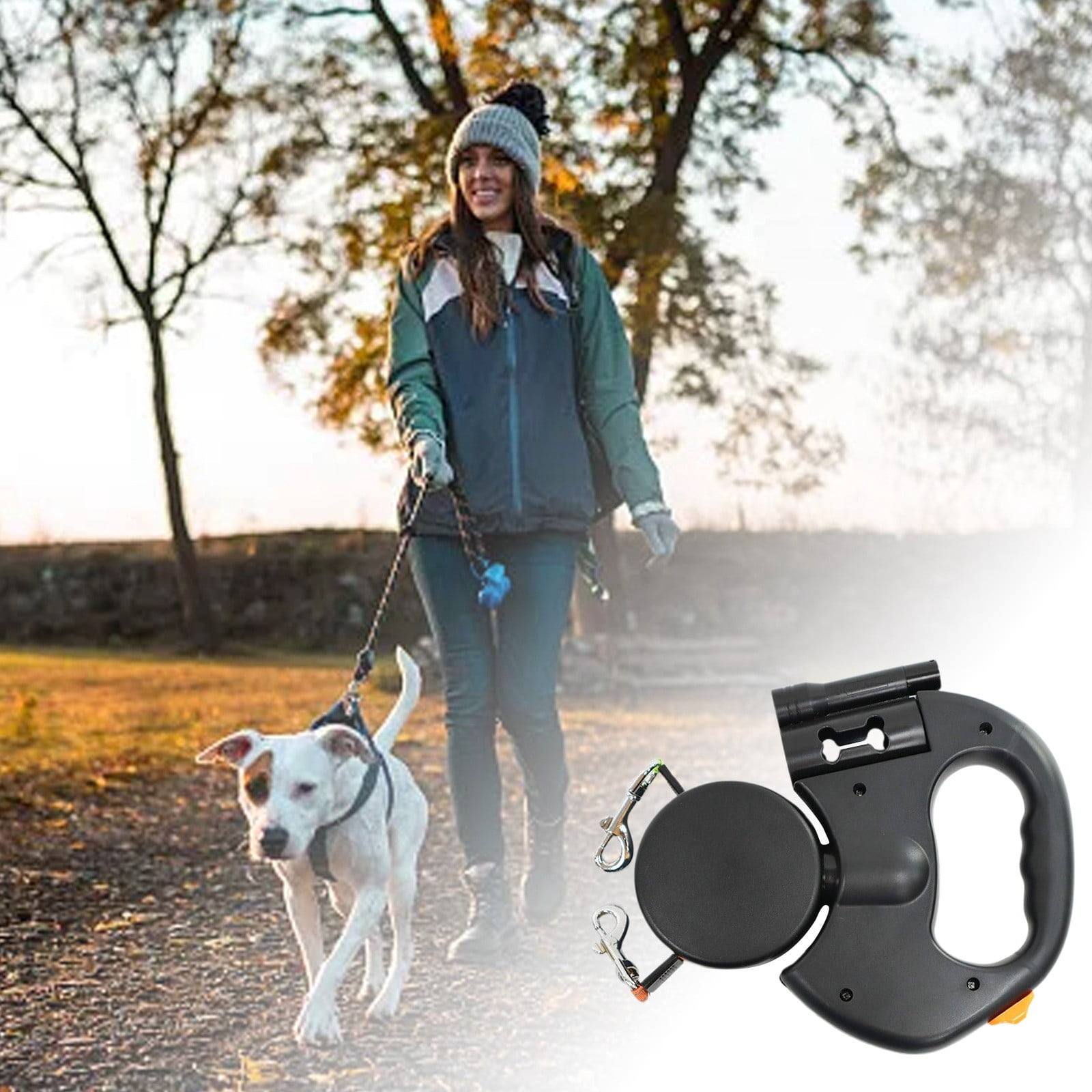 SJXHJH Dog Reflective Retractable Pet Leash Ropes – 360 Two Dogs Each ...