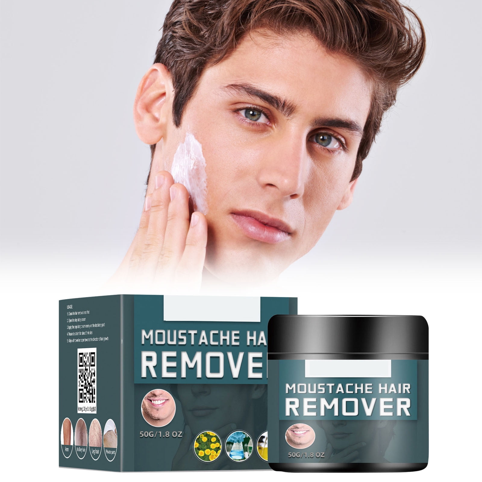 SJXHJH Men's Hair Removal Body Clean No Skin Facial Beard Mild No ...