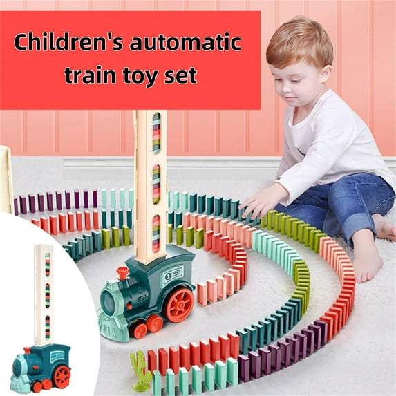 SJXHJH Pull Train Set Automatic Train Toy Set Kids Train Set With Sound ...
