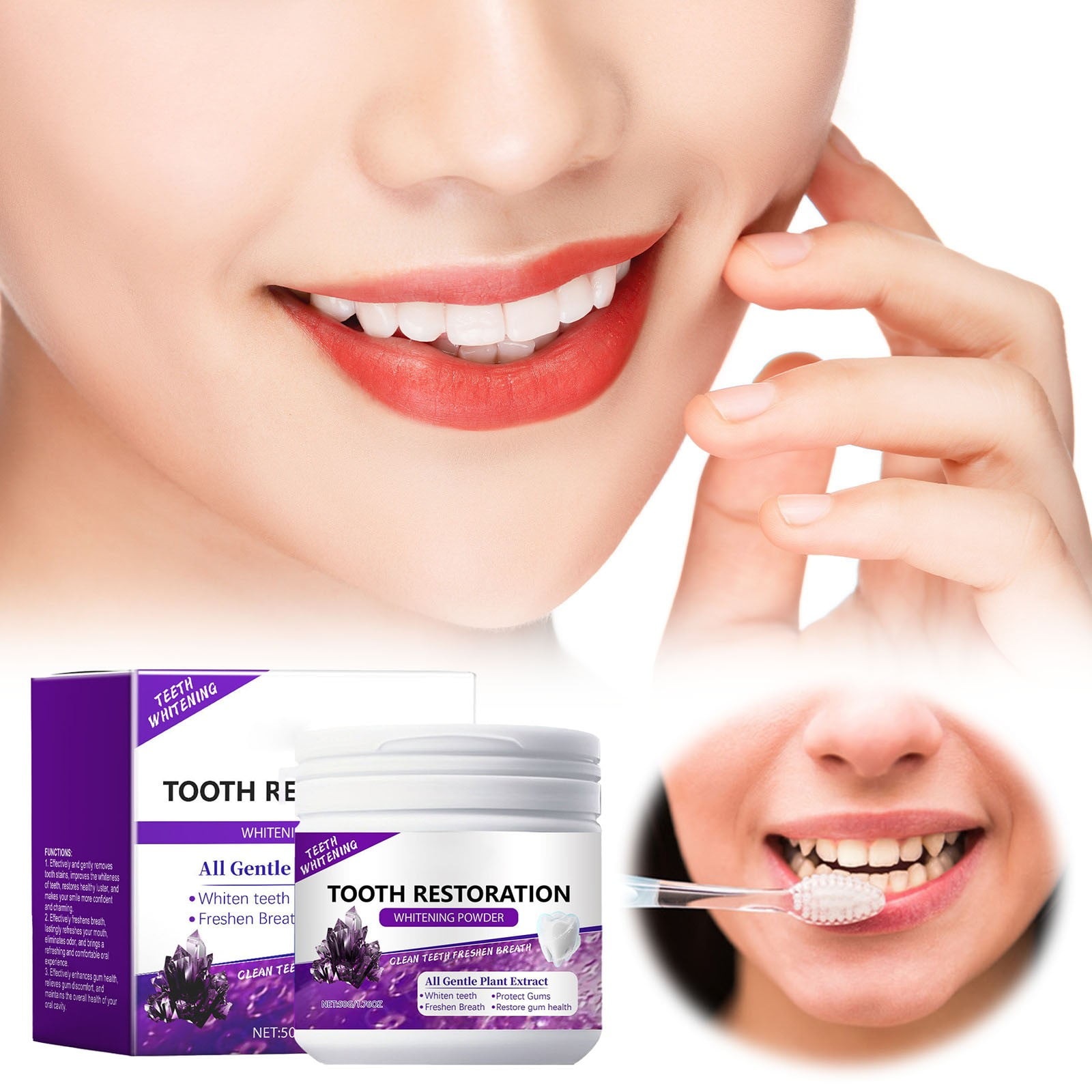 SJXHJH Tooth Powder Mint Refreshing Cleansing Teeth Tooth Stains Fresh ...