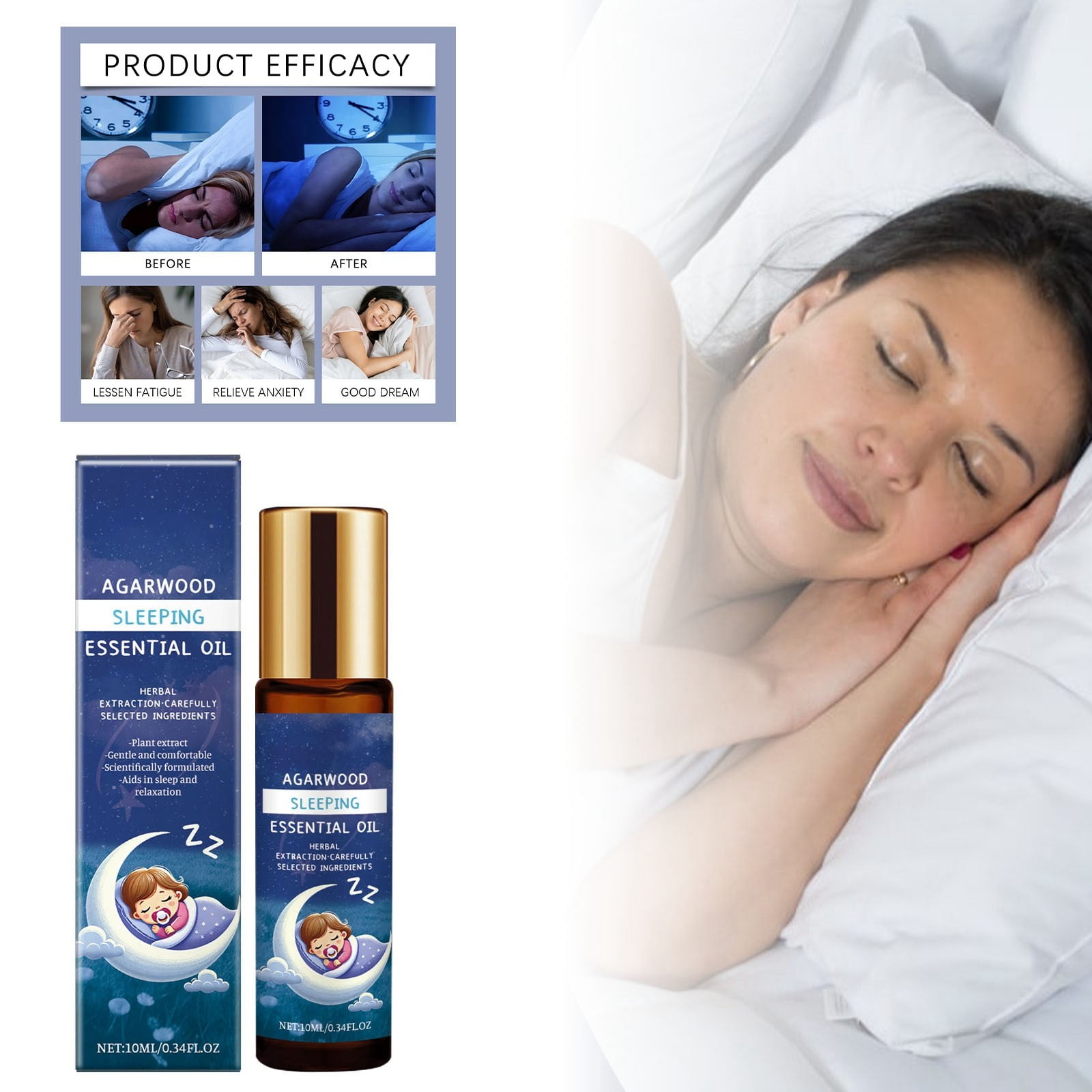 SJXHJH Sleep Oil Gentle Botanical Ingredients Daily Massage Comfort ...