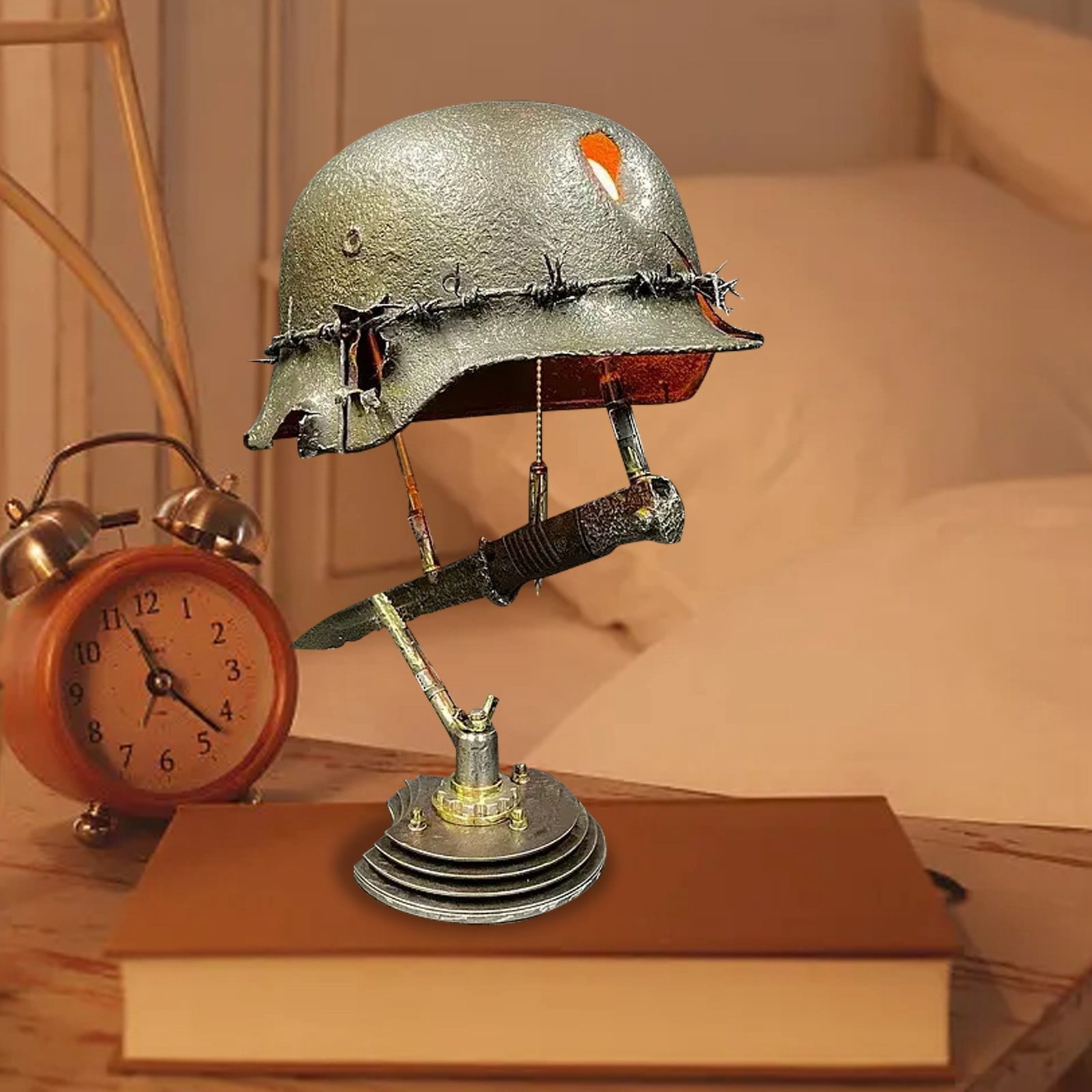 SJXHJH War Lamp With LED Table Lamp Statue Made Out Of World War II ...