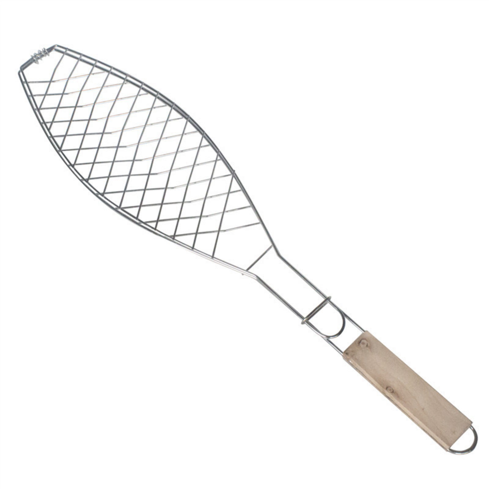 SJXHJH Wooden Handle Fish Grill Net Clamp Barbecue Clamp Fish Clamp ...