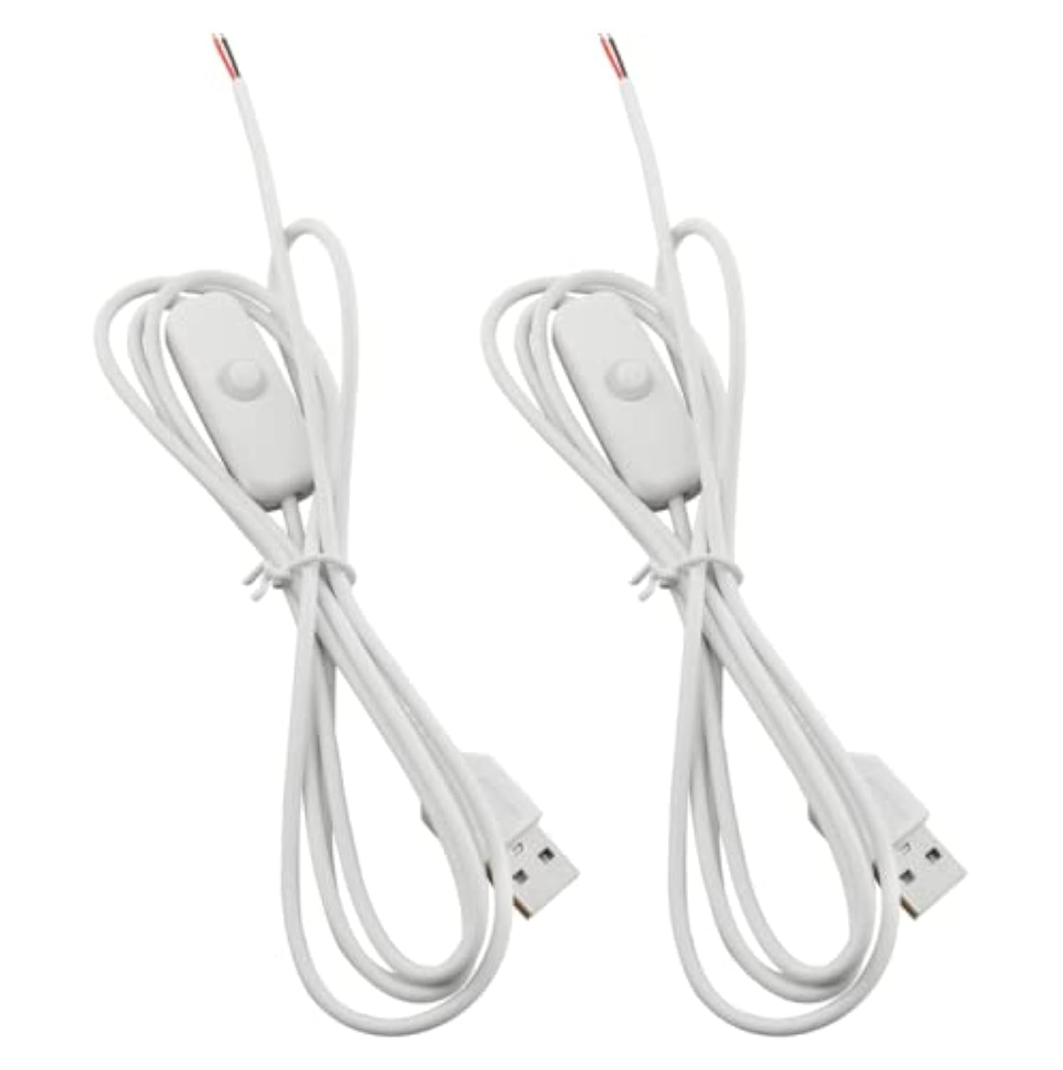 SJZBIN USB Cable with RRF12 ON/Off Switch 2PCS 1.5m USB Male to DC 2 ...