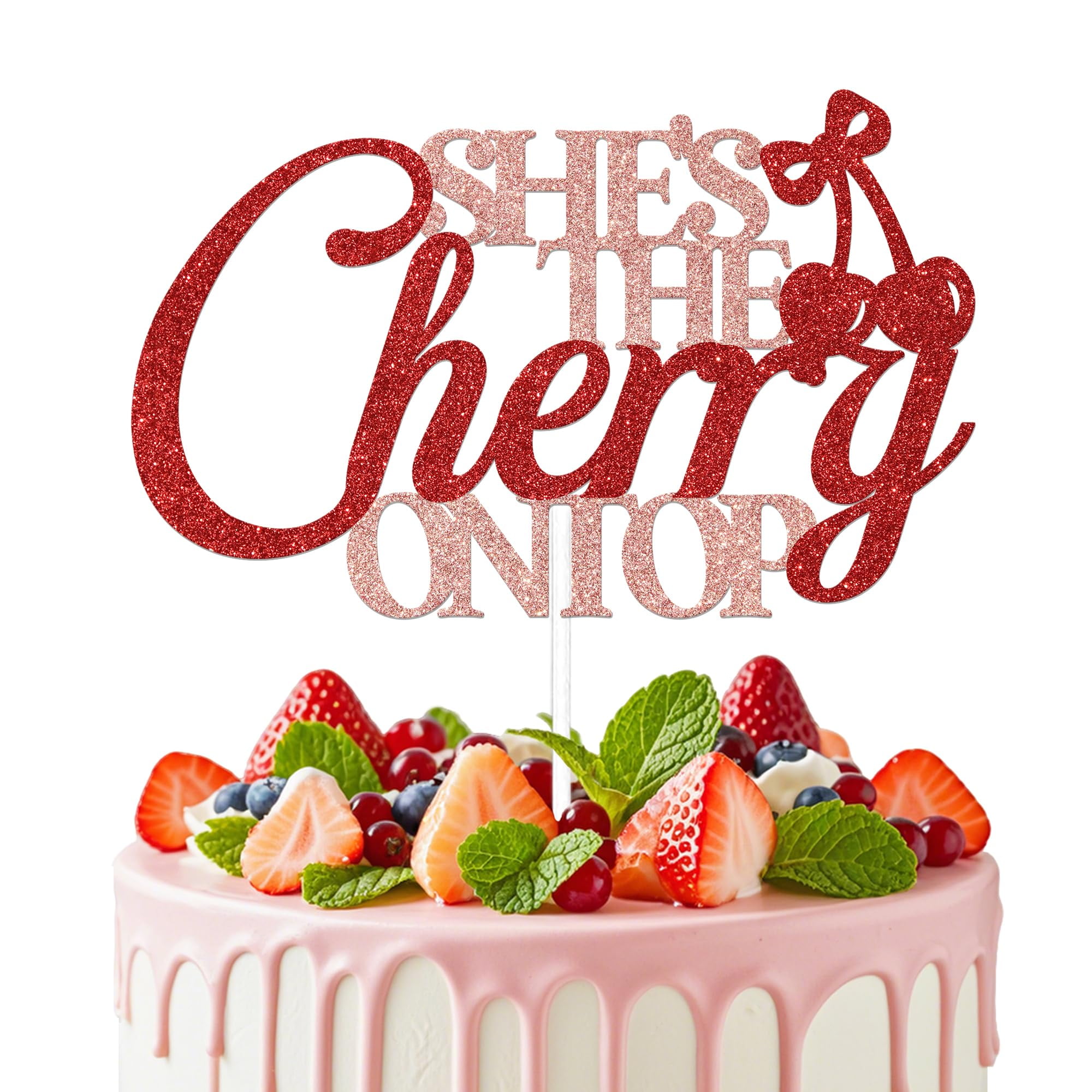 SJcysrilla She's the Cherry on Top ITL1 Cake Topper Themed Cherry ...