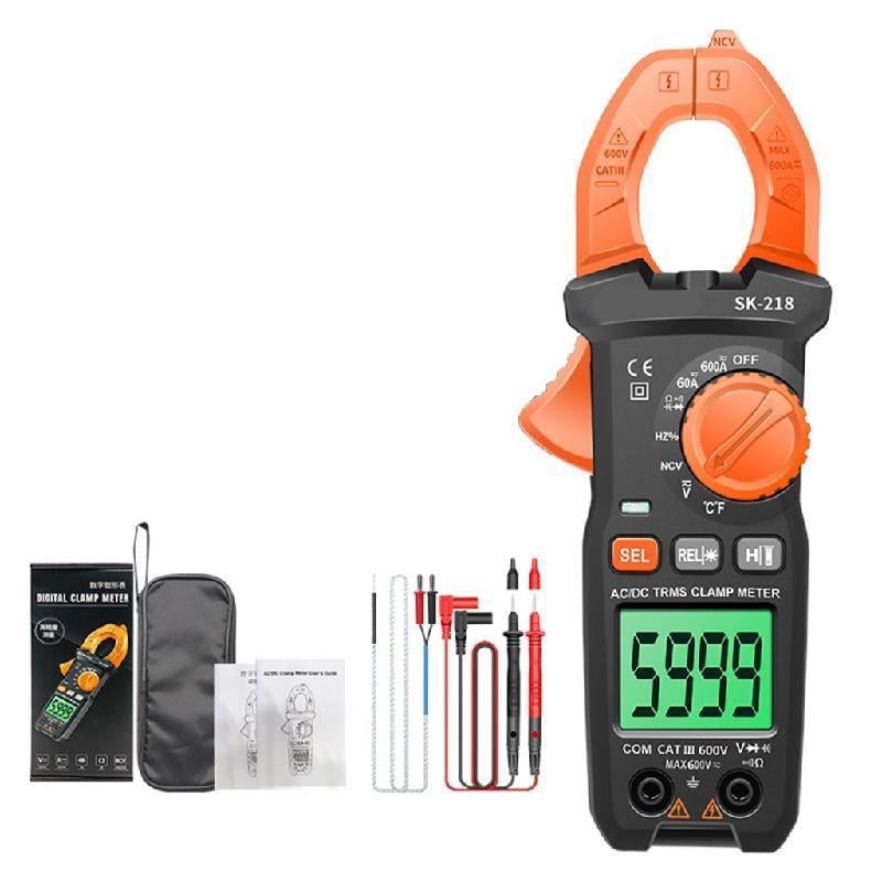 SK-218 Intelligent Clamp Multimeter for Current Up to 600A with Backlit ...