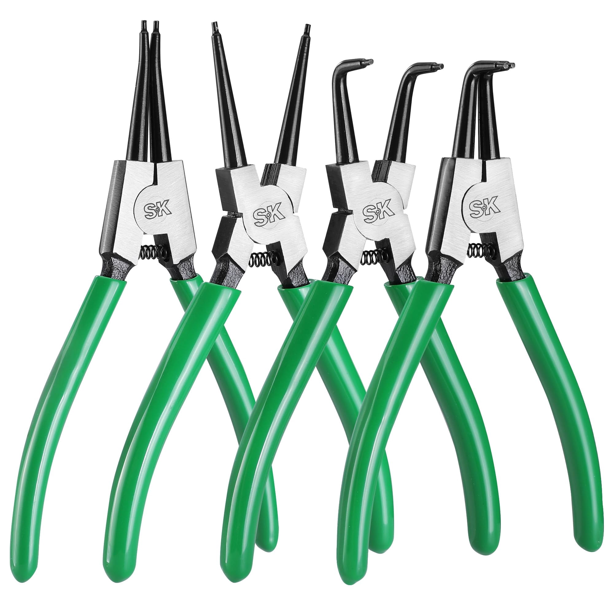SK 4-Piece Snap Ring Pliers Set, 7-Inch Internal/External Circlip ...