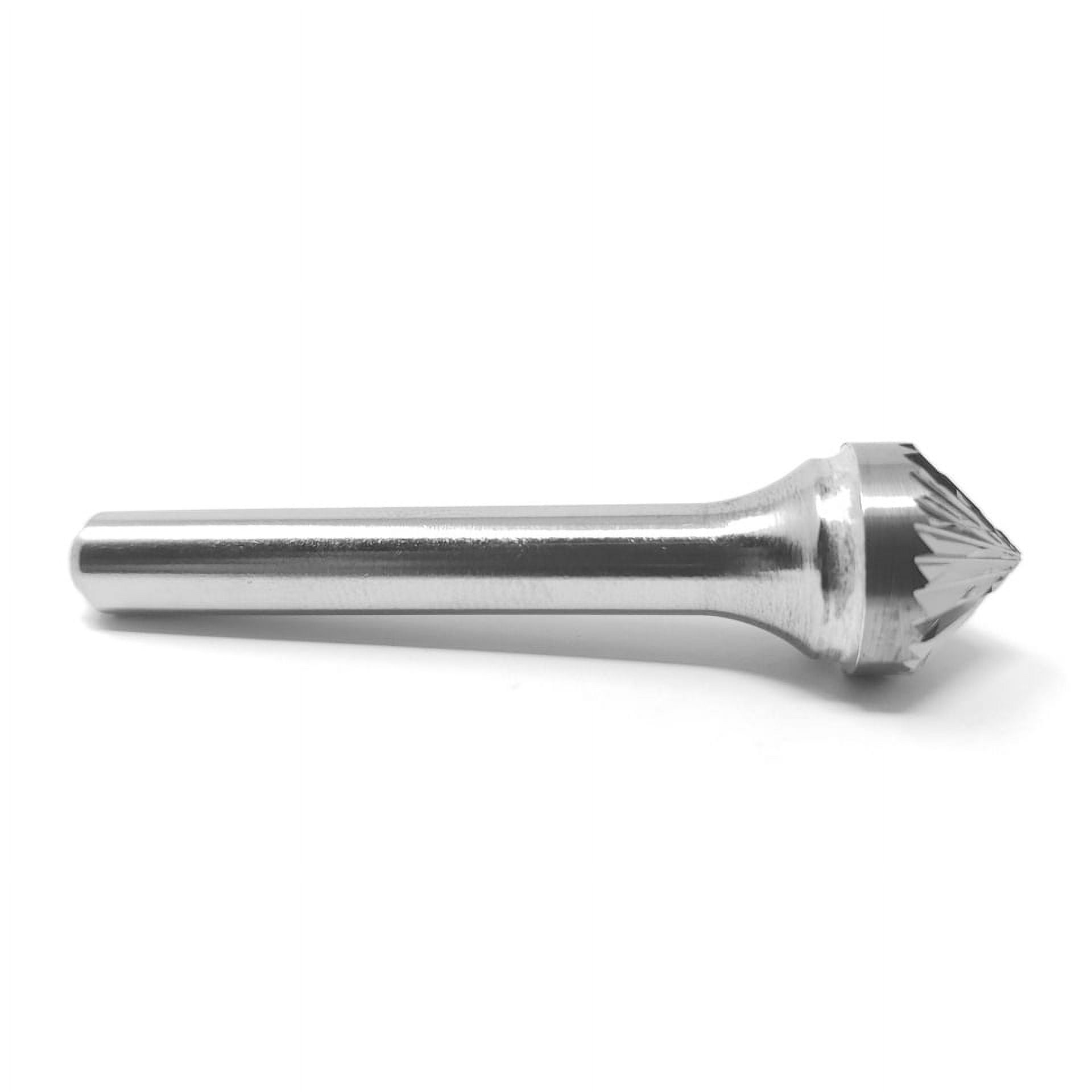 SK-5 Double Cut Cone 90 Degree 1/2" x 1/4" Carbide Burr Bur Tool Die ...
