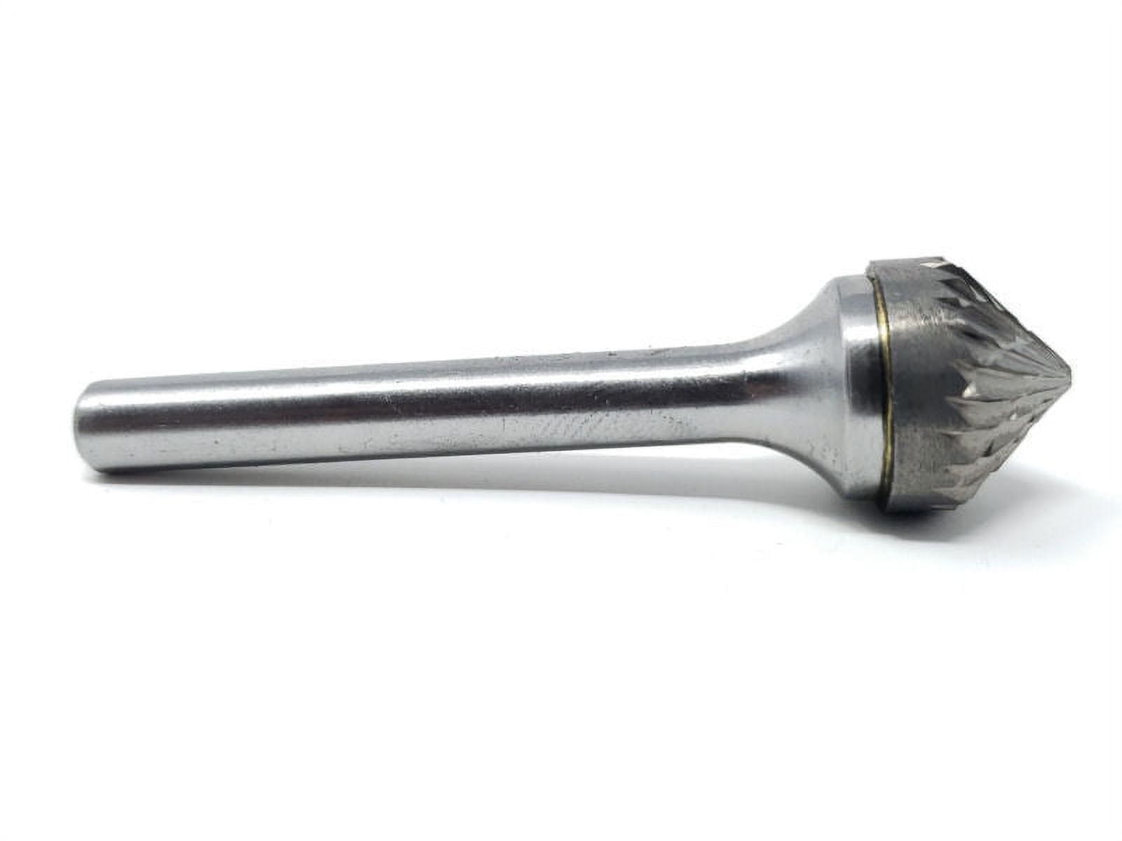 HELONGCO SK-6 Double Cut Cone 90 Degree Carbide Burr Bit, 5/8" x 5/16 ...