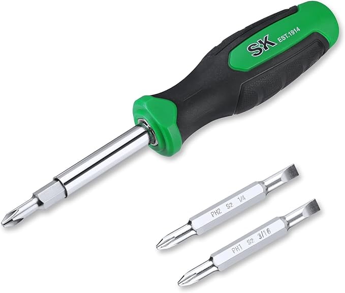 SK 6-in-1 Screwdriver, All in One Multi-bit, Magnetic, S2 Steel ...