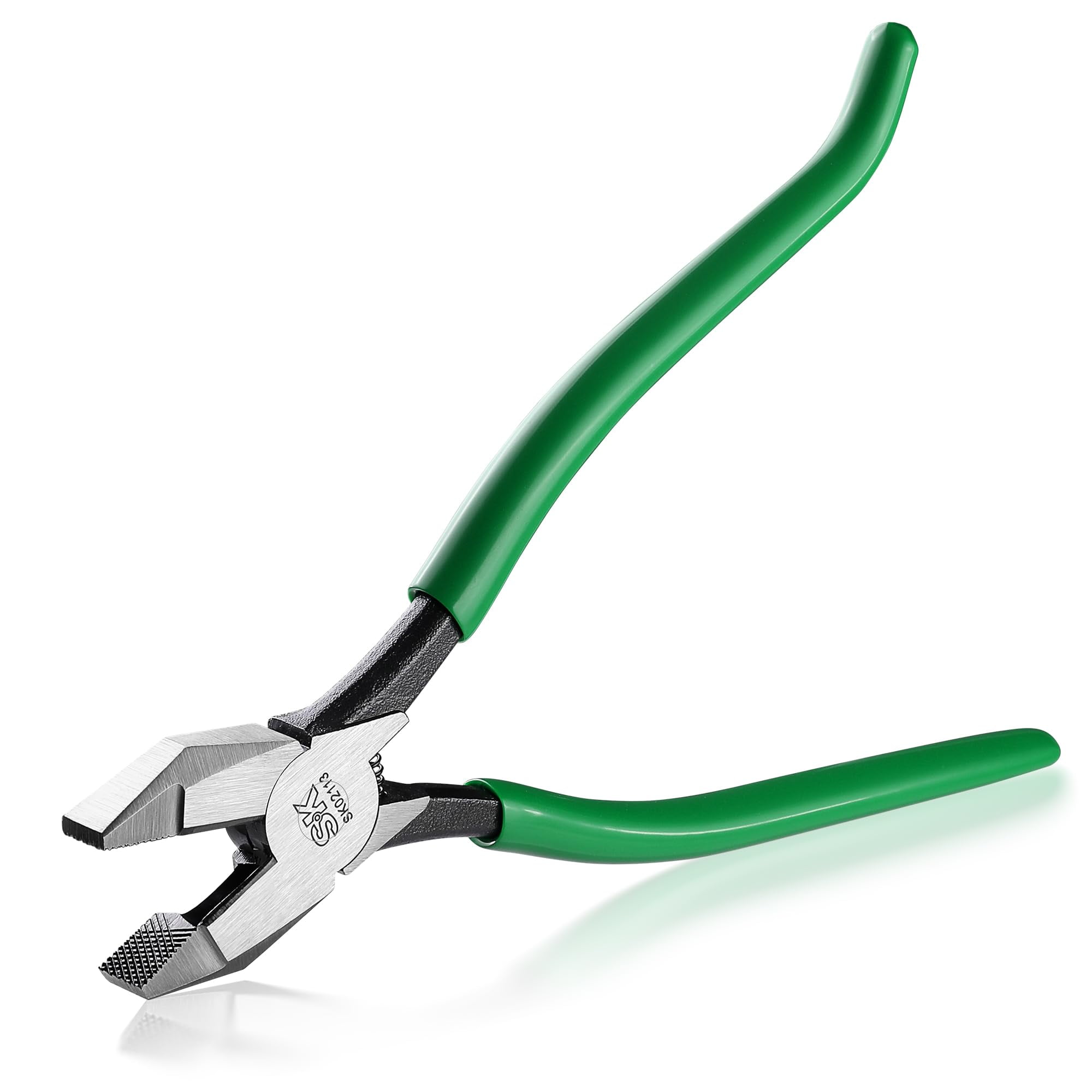 SK 9" Ironworker's Pliers, Wire Cutters with Heavy Duty Knurled Jaws, Spring Loaded Side Cutters ...