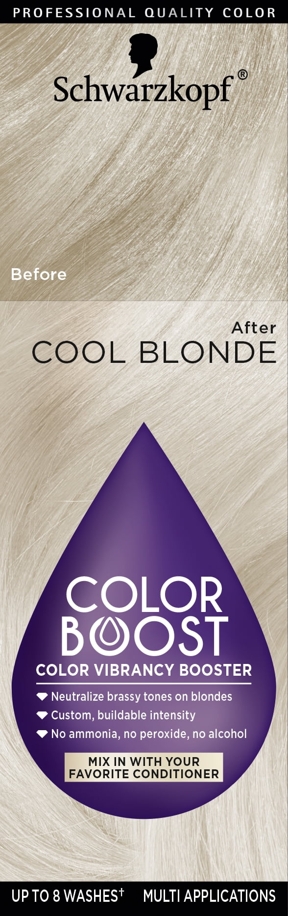 Schwarzkopf Hair Color Boost Vibrancy Booster, Cool Blonde, 1 fl oz ...
