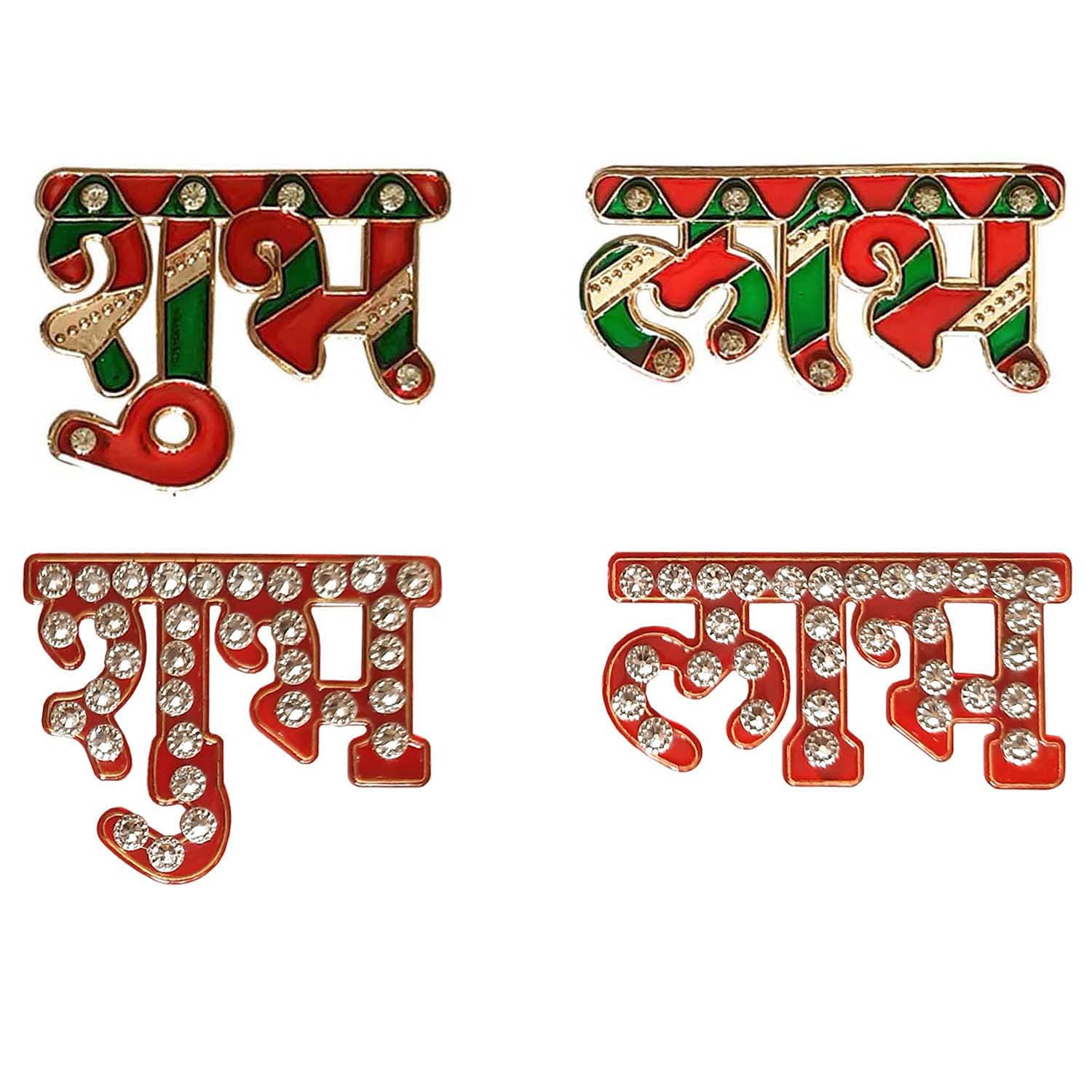SK Craft Acrylic Meenakari Shubh Labh Sticker for Wall Decoration Shubh ...