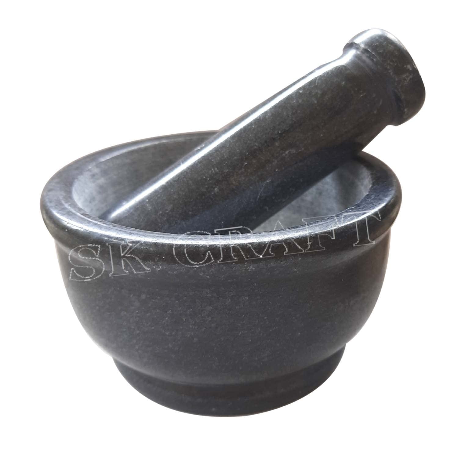 SK Craft Black Marble Okhli MusliMortar Pestle Chopper Set For Home Use ...