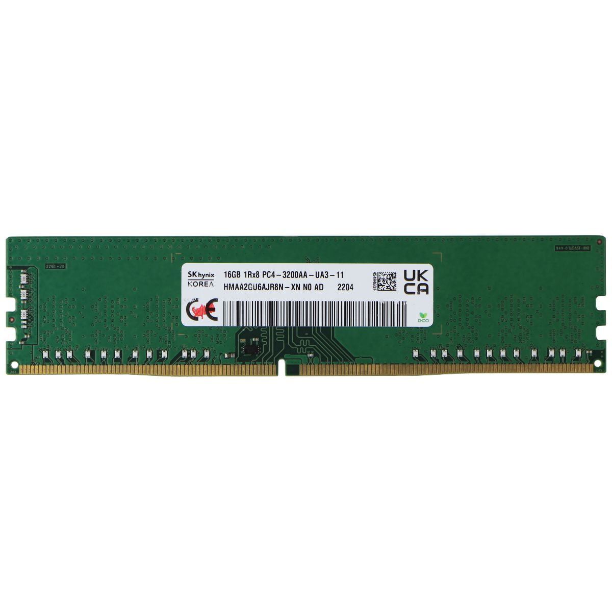 Pre-Owned SK HYNIX (16GB) DDR4 PC RAM Memory PC4-3200AA 1Rx8 (HMAA2GU6AJR8N-XN) - Walmart.com