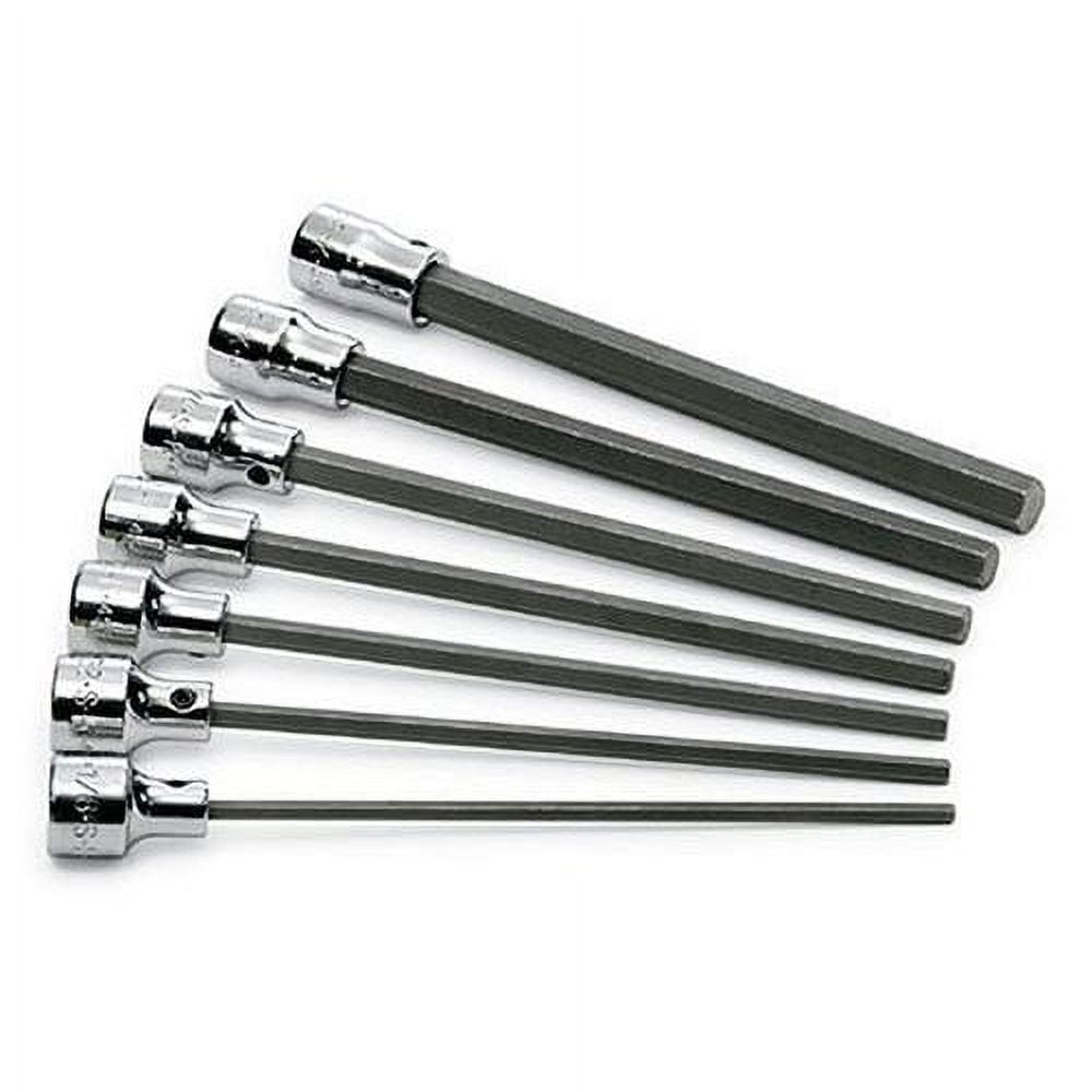 SK Hand Tool 19728 7-Piece 3/8 in. Drive Fractional Long Hex Bit Socket ...