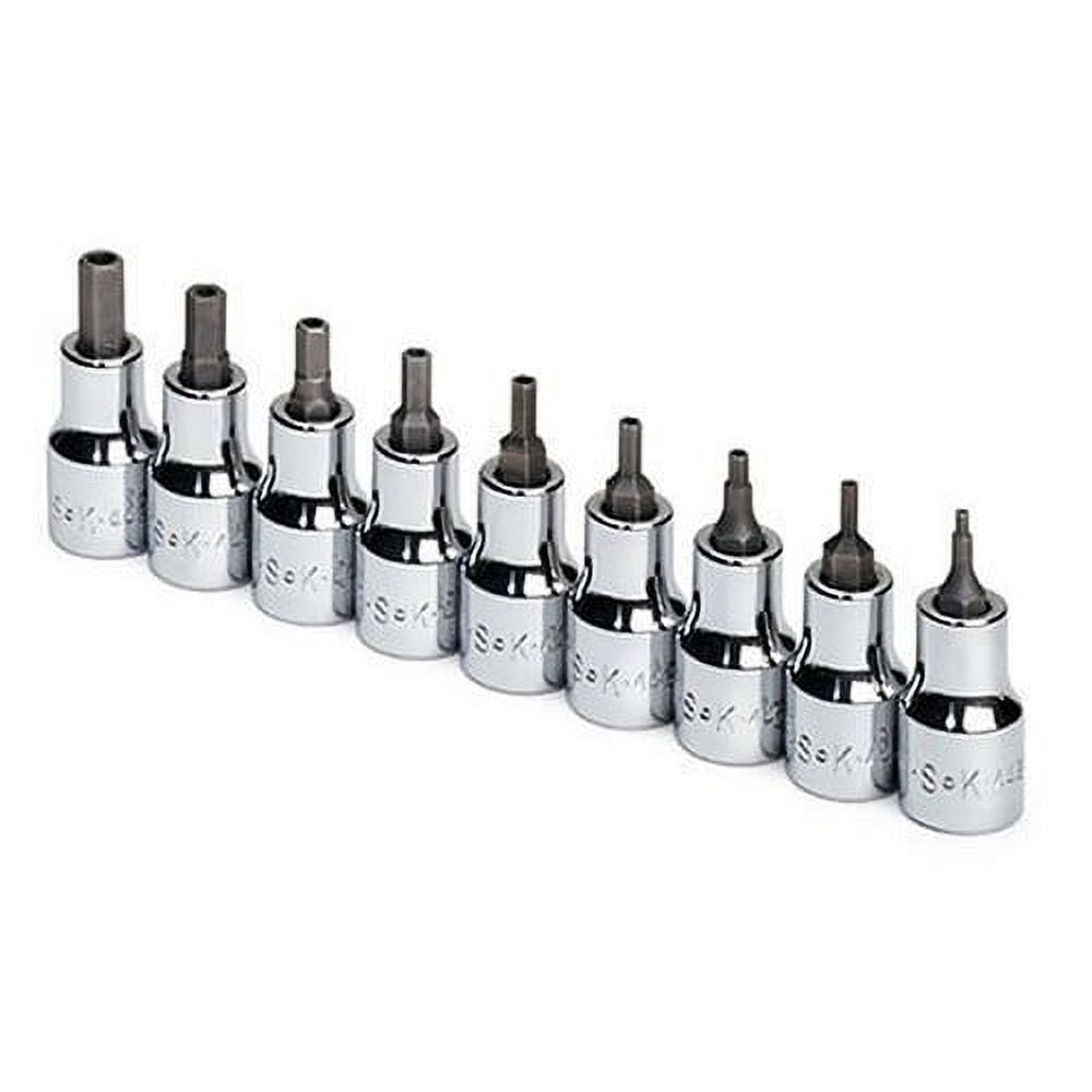 SK Hand Tool 19749 9-Piece 3/8 in. Drive SAE Tamper-Proof Hex Bit ...