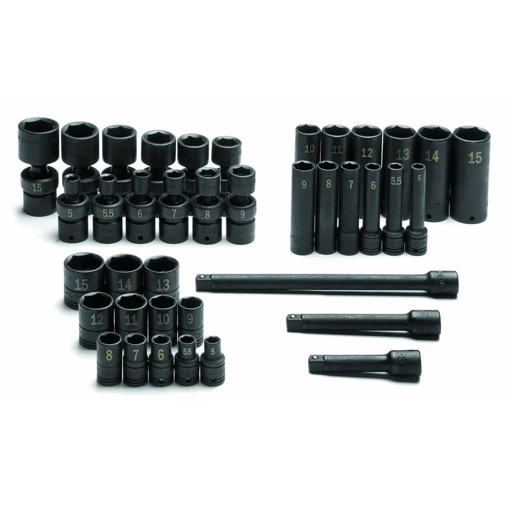 SK Hand Tool 31036 39-Piece 1/4 in. Drive Met Impact Socket Impact ...