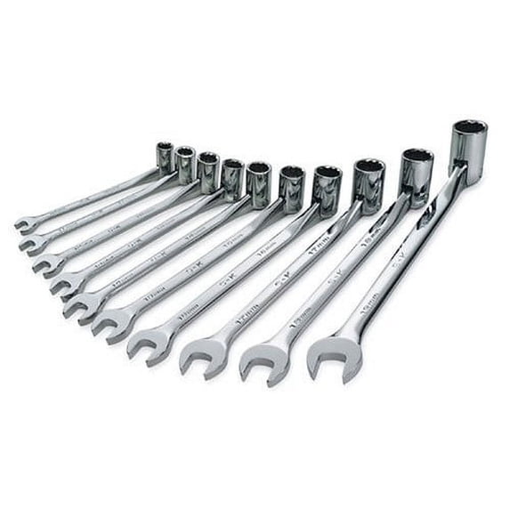 SK Hand Tool 86142 10-Piece 12-Point SuperKrome Flex Metric Combination ...