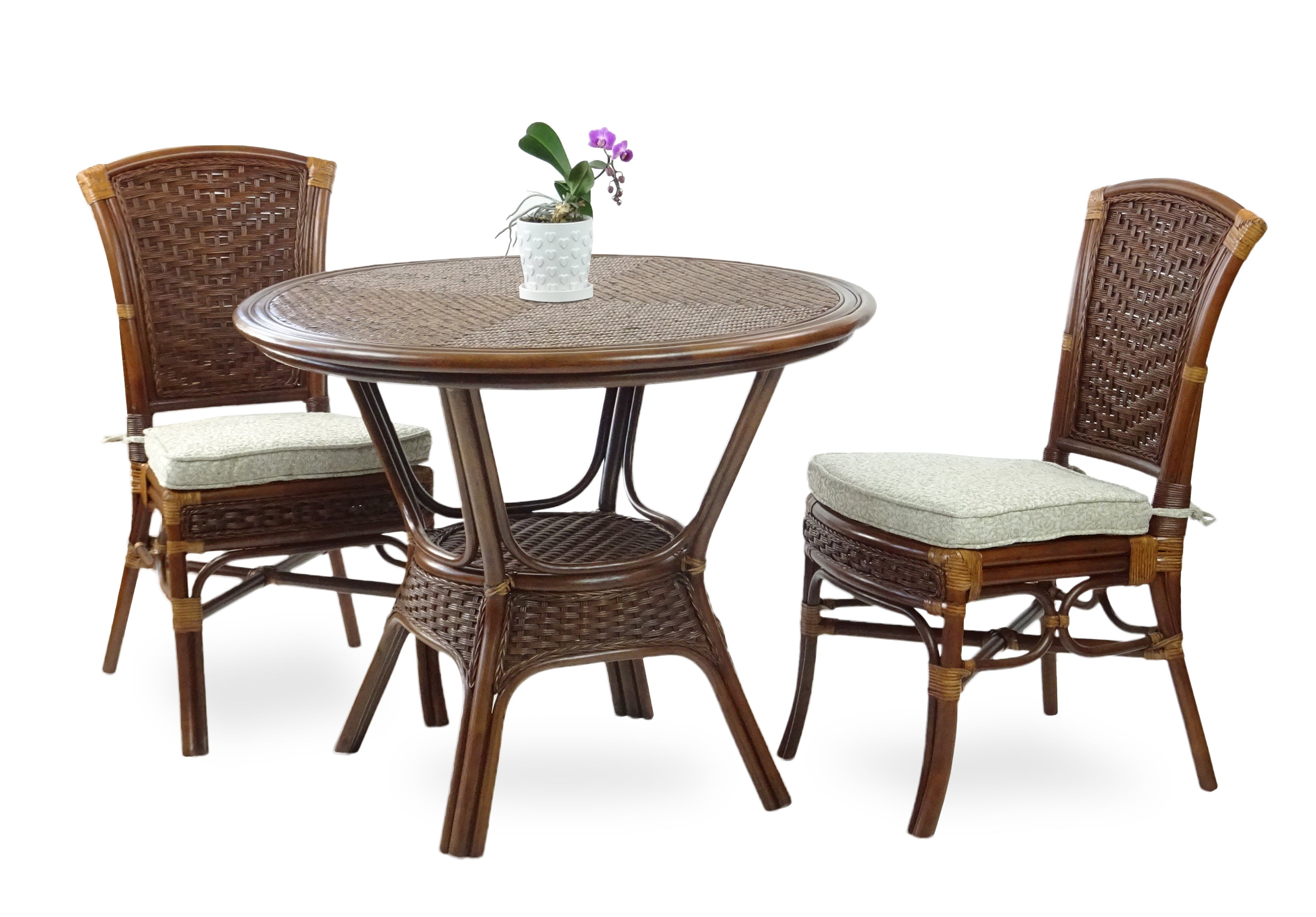 SK New Interiors Set of 2 Alexa Dining Side Chairs and Round Dining ...
