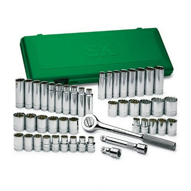 SK Professional Tools 47 Piece 1/2" Drive Chrome Socket SuperSet 4147 ...