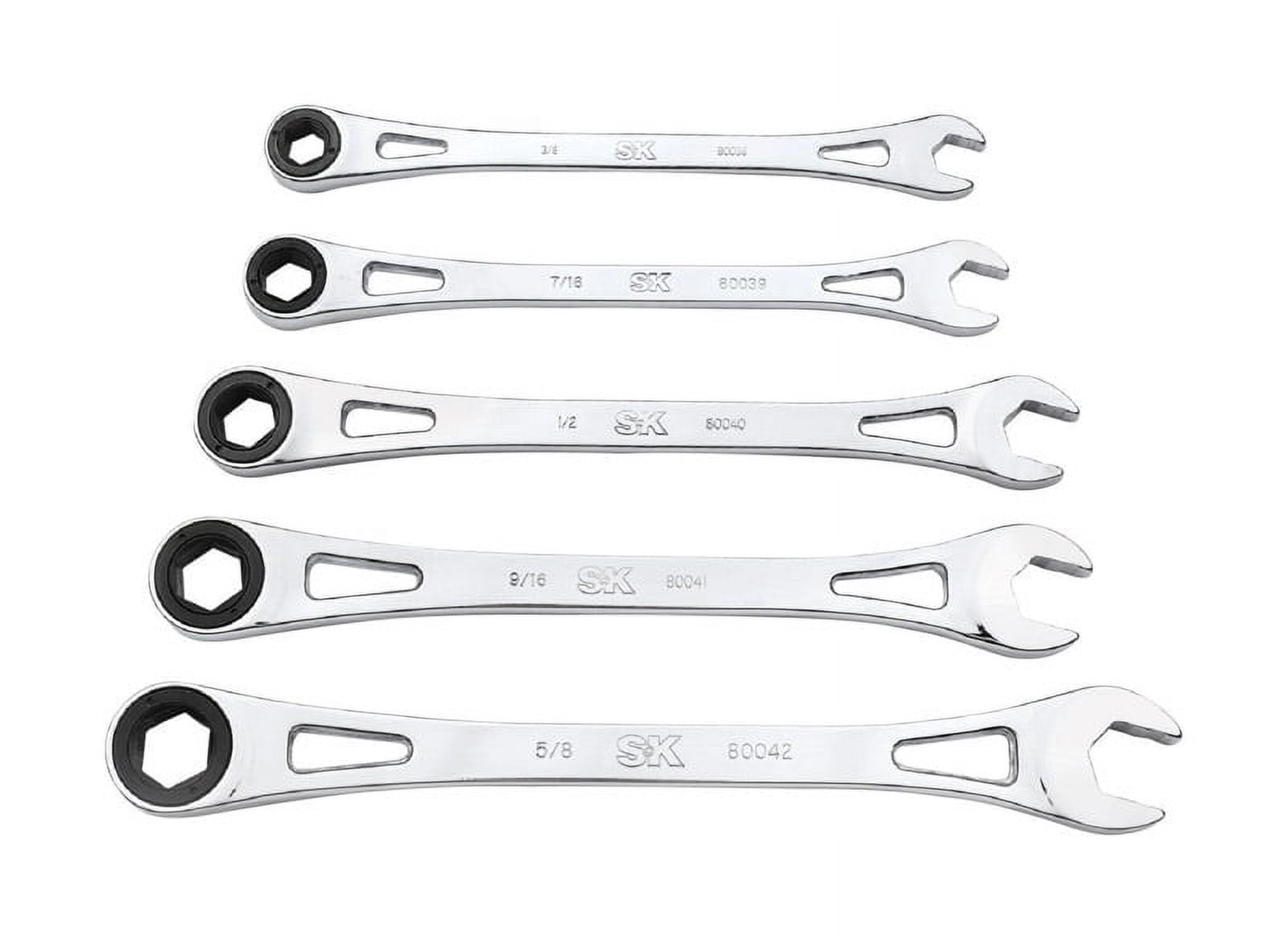 SK Professional Tools X-Frame 6 Point SAE Ratcheting Combination Wrench ...
