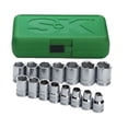 SK Tools USA 15 Piece, 1/2" Drive, 6 Point, Standard Metric Chrome ...