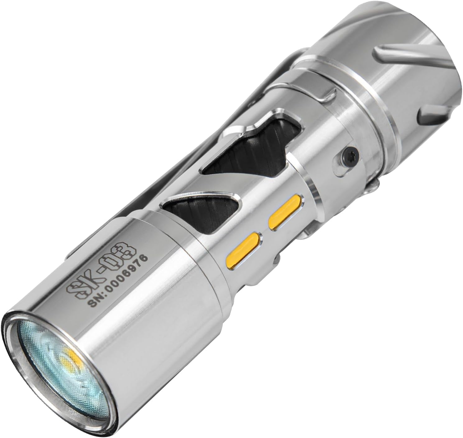 SK03 EDC Flashligh, AA Rechargeable LED Flashlight Battery Powered ...