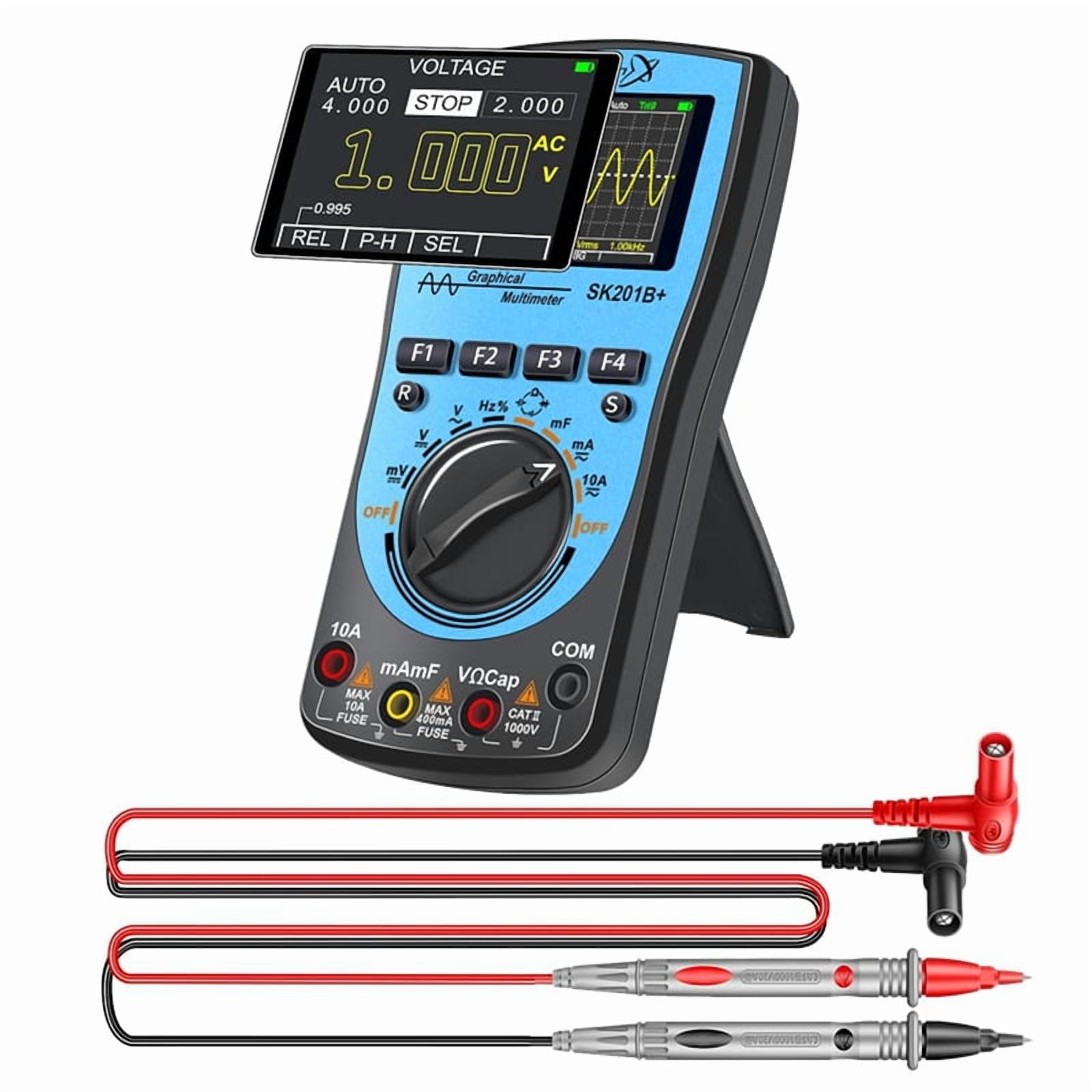 SK201B+ Oscilloscope Multimeter, 1MHz Bandwidth, 2.5Msps Sampling, 4000 ...