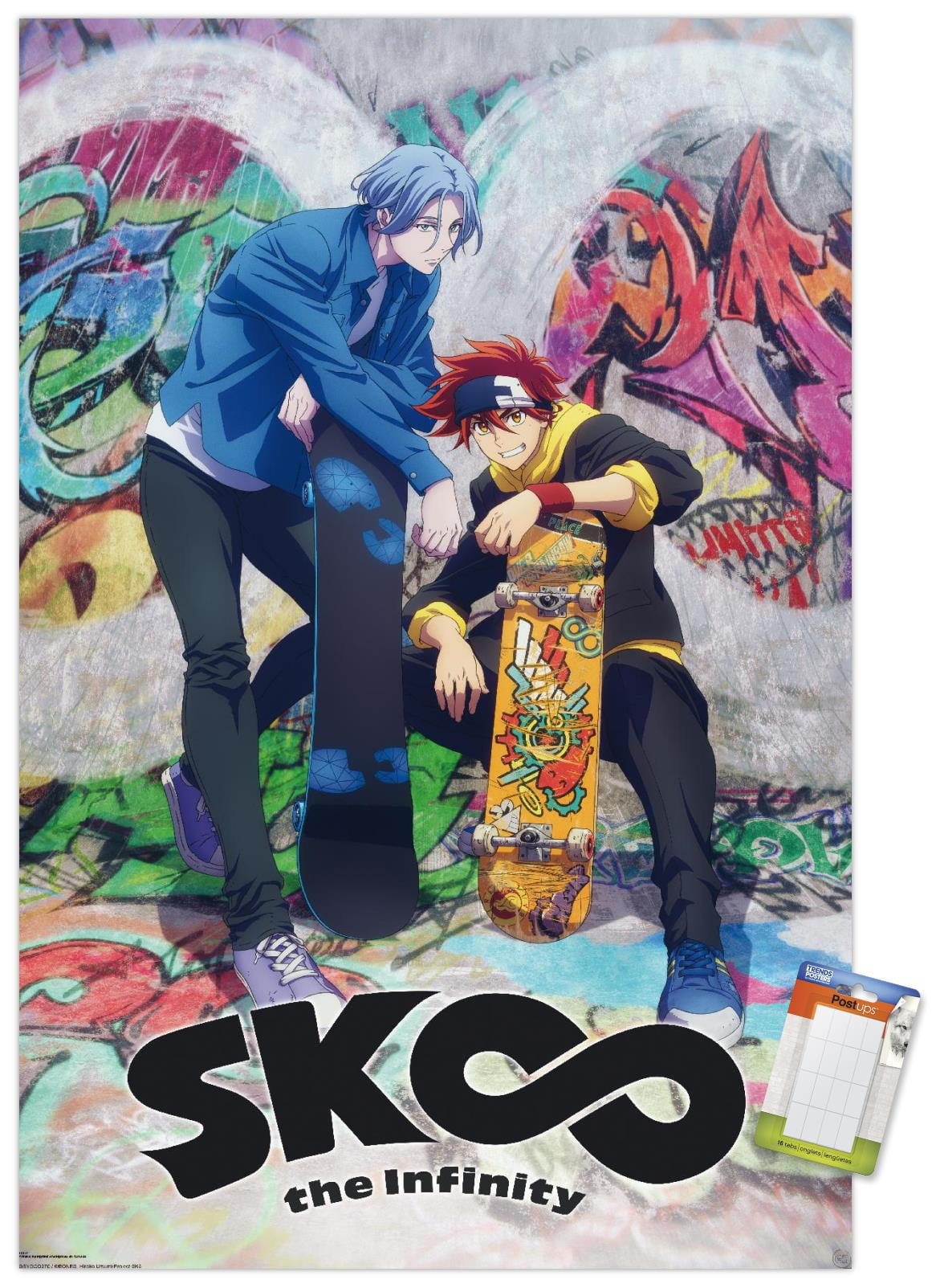SK8 THE INFINITY - Reiki And Langa Wall Poster, 14.725" x 22.375 ...